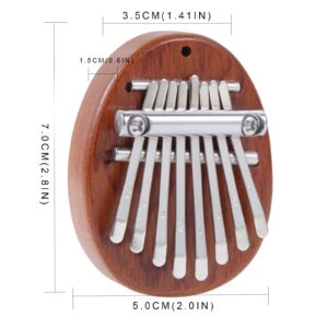 LBingbrother Kalimba Thumb Piano 8 Keys Portable Mini Wooden Finger Mbira with Lanyard Special Gifts for Kids and Adults Beginners