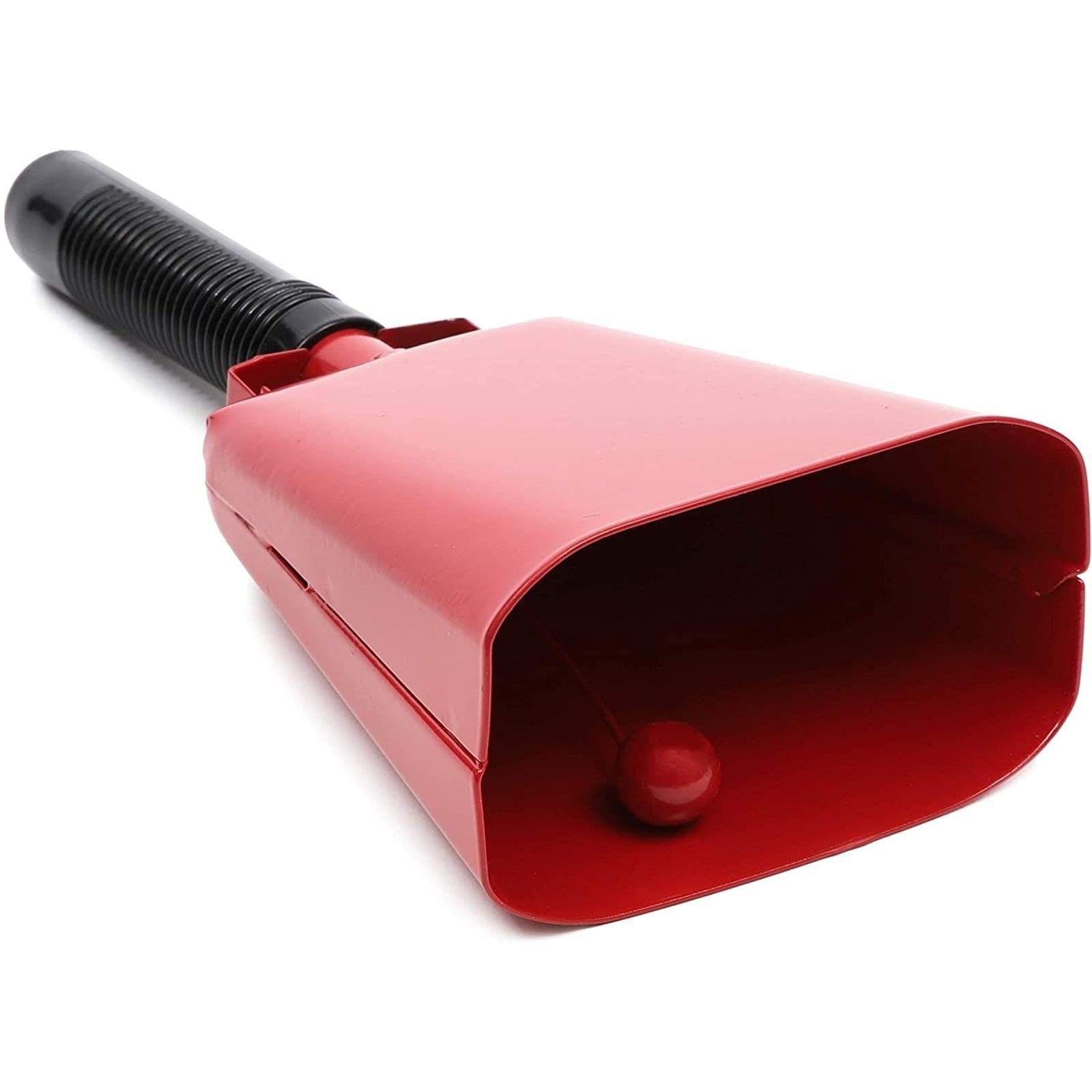 2 Pack 9.5-inch Cowbells for Sporting Events, Percussion Noise Makers with Handle for Football Games, Stadiums (Red)