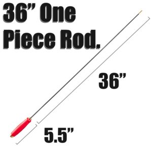 1 Piece Carbon Fiber Cleaning Rod 36" Suitable for .22 to .50 Caliber Rifles and Shotgun with Rotating Handle and Hanging Hole - Gun Cleaning Kit for Barrel Cleaning and Maintenance