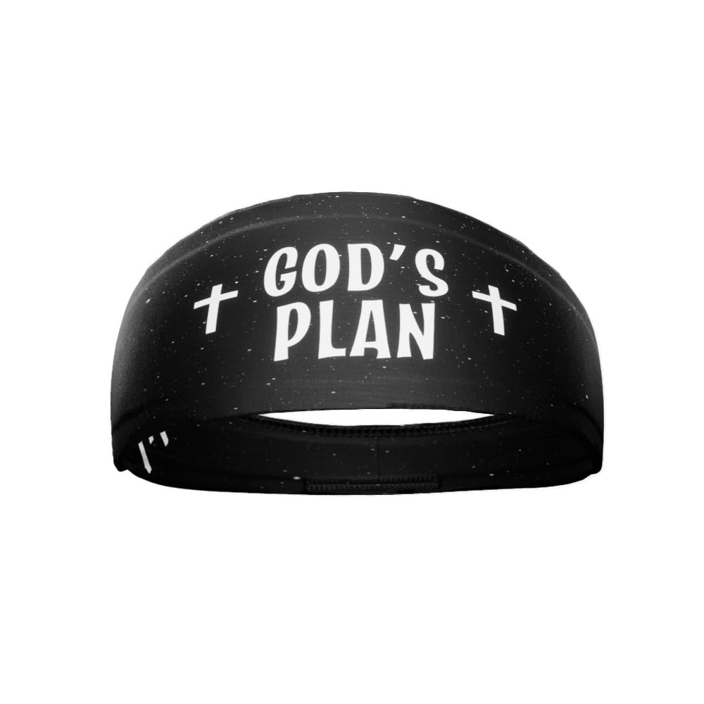 Elite Athletic Gear Unisex Headband/Sweatband. Multiple Designs! Sports, Fitness, Working Out, Yoga. (God's Plan)