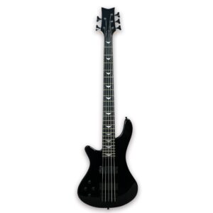 tario black left-handed 5 string electric bass, bolt-on maple neck, poplar body