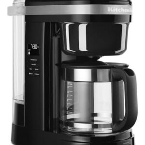 KitchenAid KCM1208OB Drip Spiral Showerhead Coffee Maker, 12 Cup, 7.17"D x 13.4"W x 14.34"H, Onyx Black