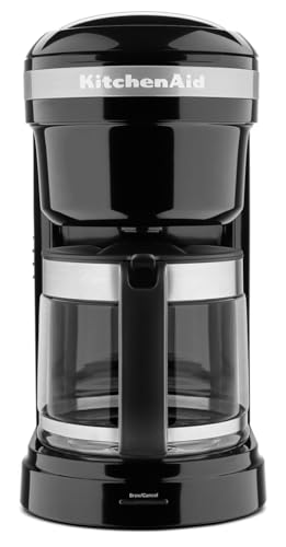 KitchenAid KCM1208OB Drip Spiral Showerhead Coffee Maker, 12 Cup, 7.17"D x 13.4"W x 14.34"H, Onyx Black