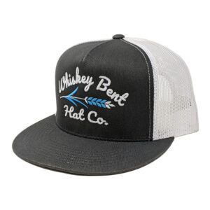 whiskey bent hat co. troubador adjustable hat (grey/white)