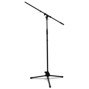 mophead 66 inch professional grade & road-ready tripod base metal microphone stand with 33 inch telescoping boom