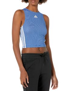 adidas womens zippable ribbed tank top team royal blue large