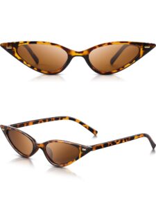 frienda vintage cat eye leopard sunglasses retro cat eye sunglasses for women men classic retro designer style leopard (brown) (brown)