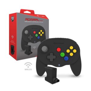 hyperkin "admiral" premium bt controller for n64 (black) - nintendo 64