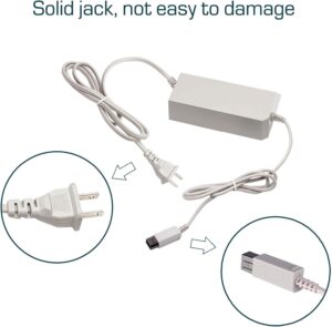 console charger for wii, ac wall power adapter supply cable cord for nintendo wii (not for nintendo wii u)