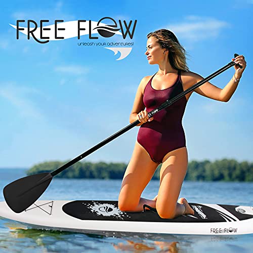 SereneLife Stand Up Paddle-Board Adjustable Paddle - Adjustable Water Paddle Oar SLSUPB06 & SLSUPB08 Free-Flow Inflatable SUP Stand Up Water Paddle-Board PRTSLSUPB0608PDL Blue