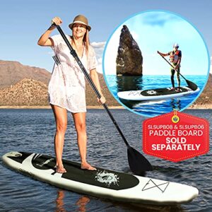 SereneLife Stand Up Paddle-Board Adjustable Paddle - Adjustable Water Paddle Oar SLSUPB06 & SLSUPB08 Free-Flow Inflatable SUP Stand Up Water Paddle-Board PRTSLSUPB0608PDL Blue