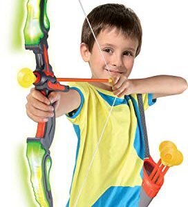 Click N' Play Bow & Arrow Archery Set for Kids, Toy Bow & Arrow That Lights Up for Outdoor Play with 3 Suction Cup Arrows, Target & Quiver, Practice Archery Set for Children Ages 4 & Up