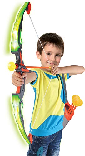 Click N' Play Bow & Arrow Archery Set for Kids, Toy Bow & Arrow That Lights Up for Outdoor Play with 3 Suction Cup Arrows, Target & Quiver, Practice Archery Set for Children Ages 4 & Up