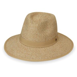 wallaroo women’s gabi ponytail fedora – upf 50+ – lightweight – adjustable – packable – medium – beige