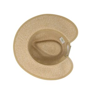 Wallaroo Women’s Gabi Ponytail Fedora – UPF 50+ – Lightweight – Adjustable – Packable – Medium – Beige