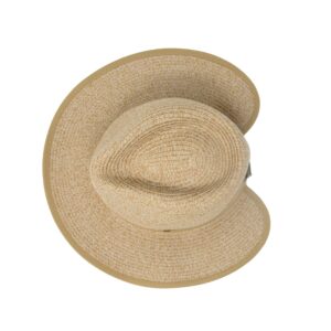 Wallaroo Women’s Gabi Ponytail Fedora – UPF 50+ – Lightweight – Adjustable – Packable – Medium – Beige