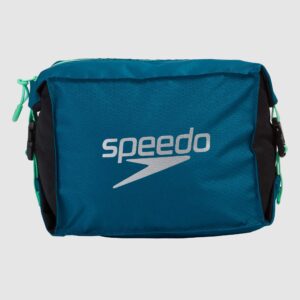 speedo unisex pool side bag | poolside | gym, nordic teal/black/green glow, one size