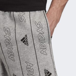 adidas mens Must Haves Graphic Shorts Medium Grey Heather/Black Large