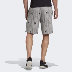 adidas mens Must Haves Graphic Shorts Medium Grey Heather/Black Large