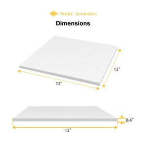 Fstop Labs Acoustic Foam Panels, 12" X 12" X 0.4" Acoustic Sound Absorbing Panel Tiles, Acoustic Panels, Absorption Insulation Treatment Used in Home & Offices