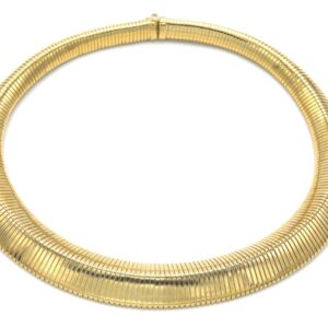 Marshal Metal Fashion Necklace 18K Gold Plated Brass Omega Choker Necklace (NK156G(15mm))