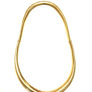 Marshal Metal Fashion Necklace 18K Gold Plated Brass Omega Choker Necklace (NK156G(15mm))