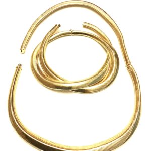 Marshal Metal Fashion Necklace 18K Gold Plated Brass Omega Choker Necklace (NK156G(15mm))