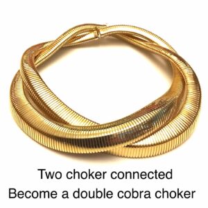 Marshal Metal Fashion Necklace 18K Gold Plated Brass Omega Choker Necklace (NK156G(15mm))