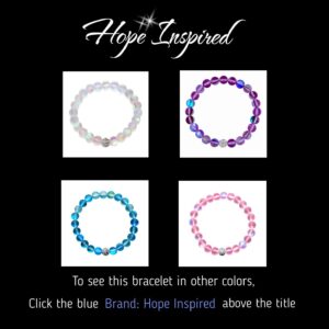 Hope Inspired Mystic Mermaid Glass Bracelet with 8 mm Blue Moonstone Beads