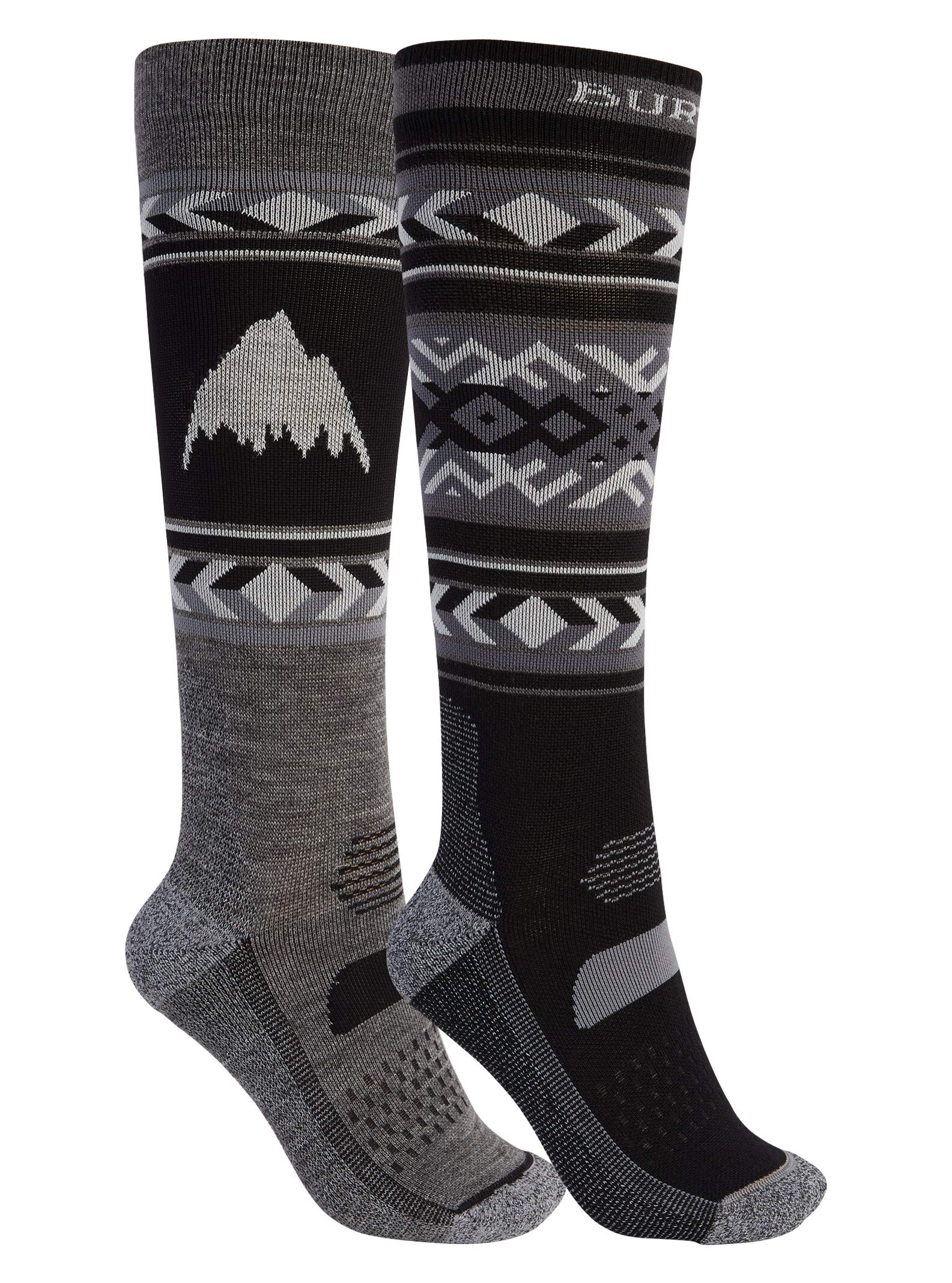 Burton Womens Performance Lightweight Sock 2Pk, True Black, Medium/Large