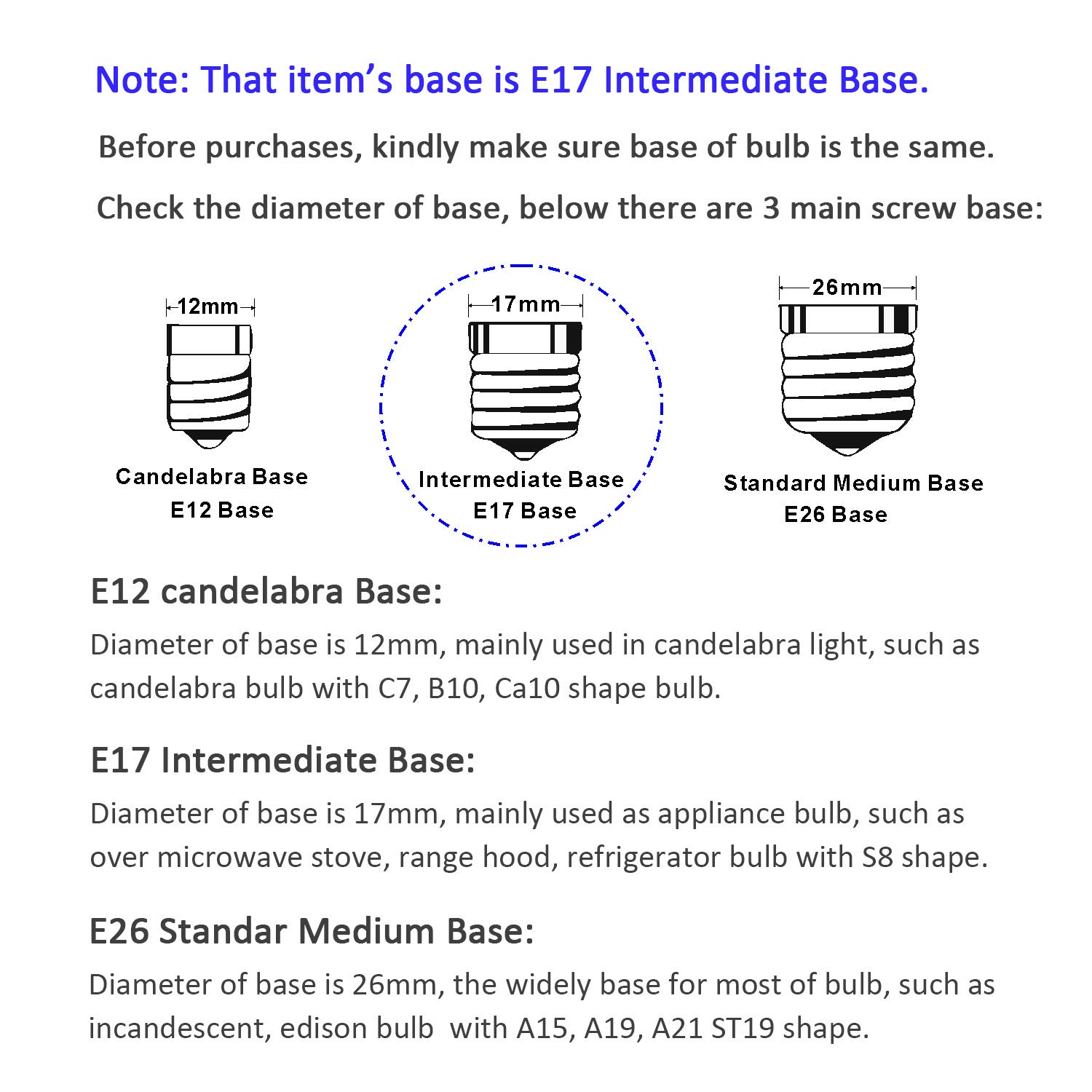 LED Microwave Refrigerator Range Hood Over Stove Appliance Replacement 8206232A E17 Intermediate Base 40W Incandescent Light Bulb 120V 3W 360lm dimmable warmwhite 3000K Pack of 4¡­