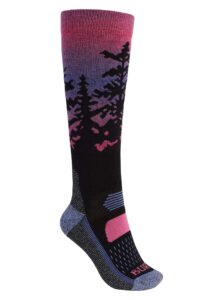 burton womens performance midweight sock, sunrise, small/medium