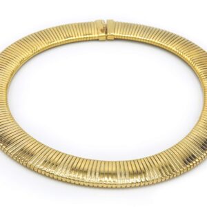 Marshal Metal Fashion Necklace 18K Gold Plated Brass Omega Choker Necklace (NK180G(18mm))