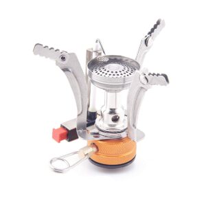 ultralight backpacking stove portable camping stove with piezo ignition perfect for camping, hiking and backpacking trips