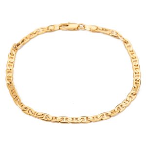 kelistom 18k gold plated mariner chain anklet for women & teen girls, 9 inches (gold)