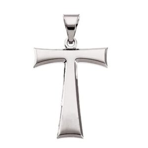 dazzlingrock collection tau cross pendant with packaging, sterling silver