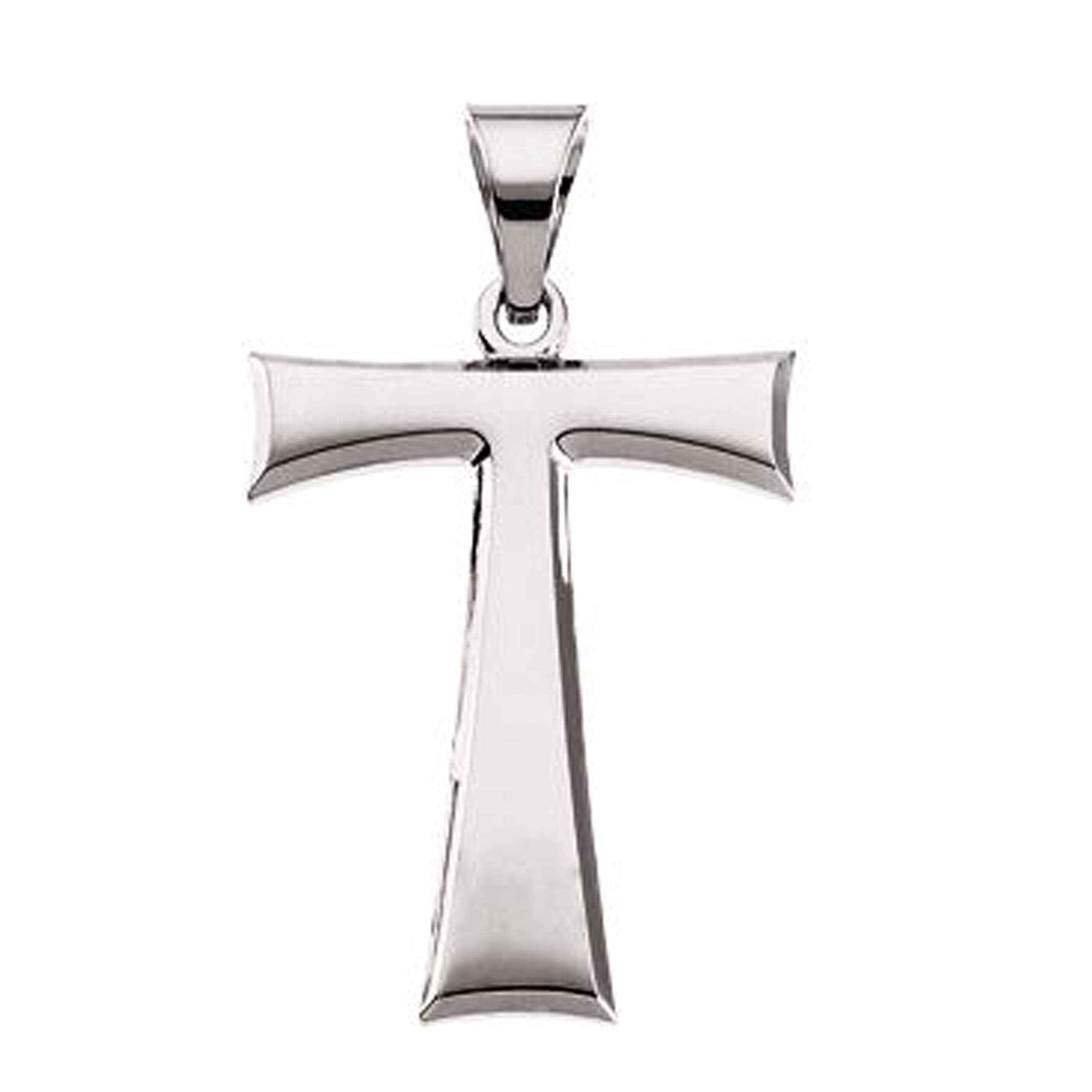 Dazzlingrock Collection Tau Cross Pendant with Packaging, Sterling Silver