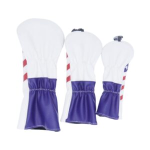 HISTAR 3Pcs USA Flag Golf Cover for Driver, Fairway Wood and Hybrid Golf Club Headcovers