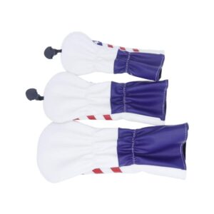 HISTAR 3Pcs USA Flag Golf Cover for Driver, Fairway Wood and Hybrid Golf Club Headcovers