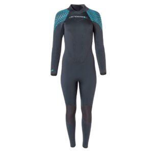 henderson 5mm womens greenprene back zip full wetsuit - black - 8