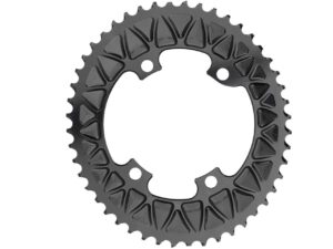 absoluteblack premium sub-compact oval 110/4 bcd chainring 32t for road & graval - shimano 10s, 11s, 12s with 2 free 3m reflective stickers