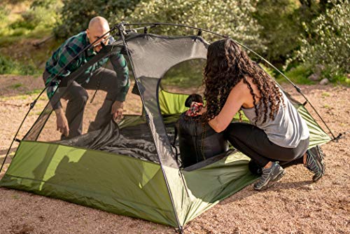 TETON Sports Vista 2 Quick Tent; 2 Person Dome Camping Tent; Easy Instant Setup, Green