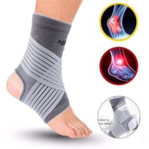 Ankle Brace, for Running, Arthritis, Pain Relief, Arch Support, Sports Injuries and Recovery, Adjustable Breathable Nylon Elastic Material Anti-Sprain Ankle Protector Fits All Men Women