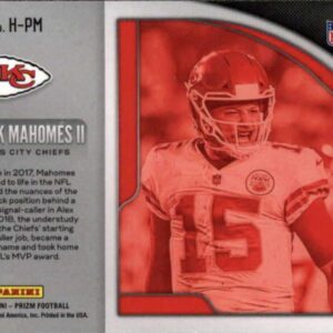 2019 Painin Prizm Hype #10 Patrick Mahomes II Kansas City Chiefs Official NFL Football Trading Card in Raw (NM or Better) Condition