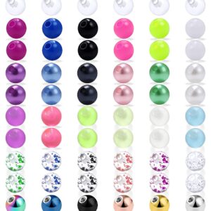 SCERRING 14G Ball for Piercing Replacement Balls Externally Threaded Nipple Industrial Tongue Belly Piercing Rings Body Jewelry Piercing Barbell Parts 5mm 72PCS