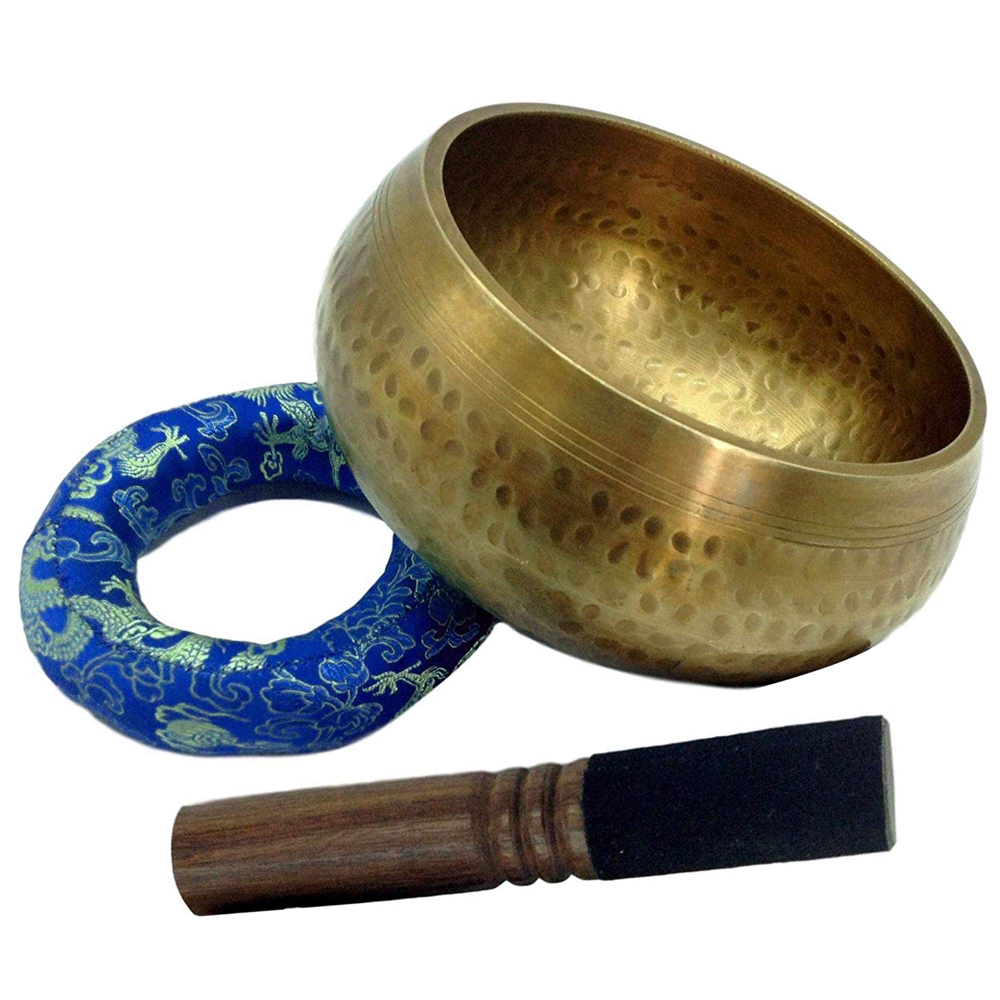 Unitedprime Meditation Bowl Professional Quality Hand Hammered Tibetan Singing Bowl Seven Metals Musical Instrument Healing