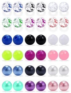 kridzisw 20g plastic piercing replacement ball clear lip labret monroe medusa eyebrow septum ring tragus gartilage helix rook daith conch earring stud berbell bar ball piercing jewelry women men 3mm