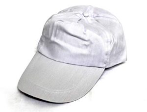 3 pcs. cap white fabric polyester embroidery sublimation heat transfer adjustable hat blank plain