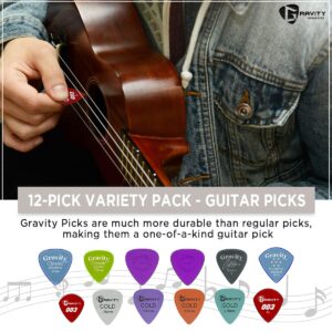 Gravity Acrylic Variety Pack Guitar Picks | Polished Bevels, Brighter, Louder Sound & Tighter Grip| Available in Different Packs - Made in the USA