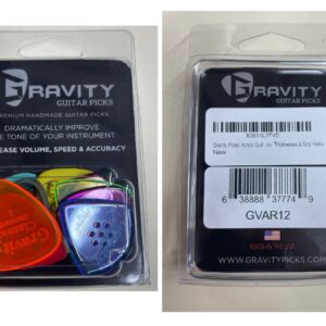 Gravity Acrylic Variety Pack Guitar Picks | Polished Bevels, Brighter, Louder Sound & Tighter Grip| Available in Different Packs - Made in the USA